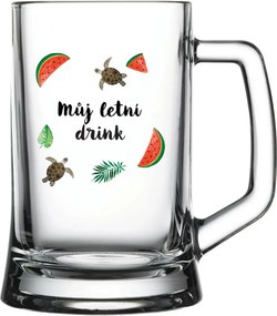 Personalizovaná pivní sklenice s letním mixem