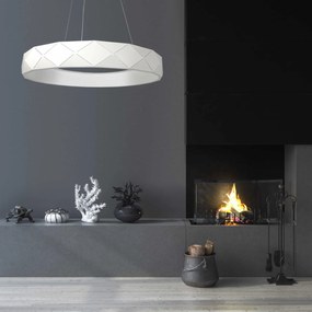 Bílý LED lustr REUS 36W