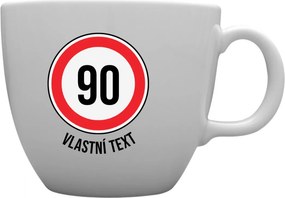 Personalizovaný MEGA XXL keramický hrnek 1 000 ml - narozeninová dopravní značka