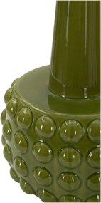 Bílá/zelená keramická stolní lampa s textilním stínidlem (výška 51,5 cm) Gress – Mauro Ferretti
