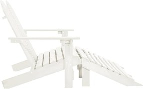 2místná zahradní židle Adirondack a podnožka jedle bílá 315909
