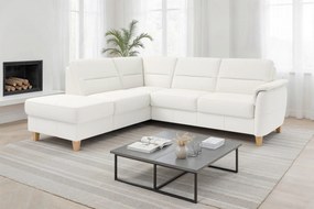 XXXLutz ROHOVÁ SEDAČKA, textil, kůže, bílá Sit & More - Sedací soupravy - 00014403325K