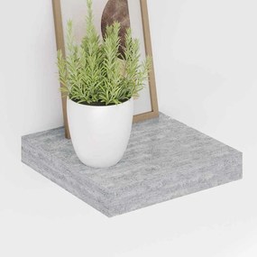 Plovoucí nástěnné police 2 ks betonově šedé 23x23,5x3,8 cm MDF 326589