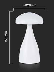 LED Solution Bílá LED stolní nabíjecí lampa 220mm 1W