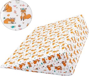 Bellatex Klínový podhlavník Oranžová,Bílá 80x50x20 cm