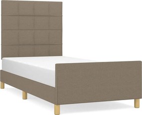 Rám postele bez matrací taupe 90x190 cm textil 3125021