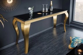 Černý konzolový stolek Modern Barock 140 cm