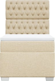 Box spring postel s matrací krémová 80 x 200 cm textil 3290327