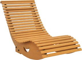 Houpací křeslo Outsunny, Dřevěné houpací lehátko, Zahradní lehátko, Ergonomické houpací křeslo s tvarem S, Ochrana proti naklonění, nosnost až 120 kg