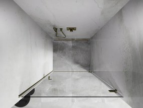 Mexen Lunar-B sprchové dveře otevírací pravé 70 cm, průhledné, kartáčované zlaté - 832-070-000-55-00-P