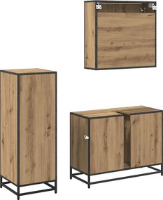 Sada koupelnového nábytku 3 ks Artisanový dub 80 x 33 x 60 cm 3402495