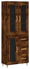 Skříň highboard kouřový dub 69,5 x 34 x 180 cm kompozitní dřevo - Default Title