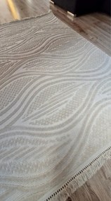 HU Moderní béžový koberec TWIST BEIGE 31204A Rozměr: 60x100 cm