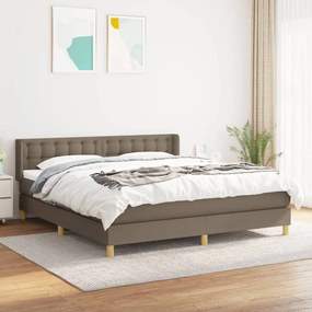 Box spring postel s matrací taupe 160x200 cm textil 3130605