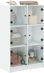 Highboard s dvířky bílý 68 x 37 x 109 cm kompozitní dřevo 3295850