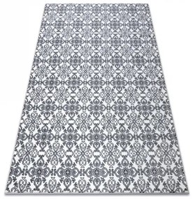 koberec ARGENT W4949 květiny bílá / šedá velikost 200x290 cm | krásné koberce cz