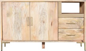 XXXLutz KOMODA, mangové dřevo, přírodní barvy, 145/87/40 cm MID.YOU - Komody na nožičkách - 002367017201