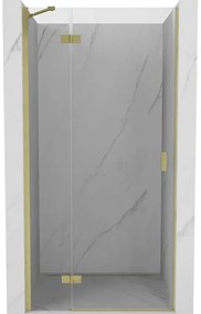 Mexen Mist-H sprchové dveře otevíratelné levé 80 cm, transparentní, zlaté kartáčované - 8A5-080-000-55-00-L