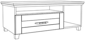 Konferenční stolek CONTEMPO - dub artisan/šedá