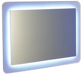 Sapho, LORDE LED podsvícené zrcadlo s přesahem 900x600mm, bílá, NL602