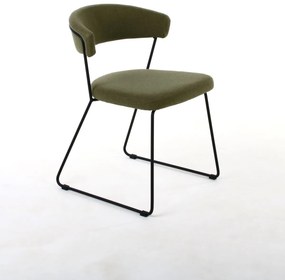 Čalouněná židle BERG zelená - vystavený kus se slevou -50%