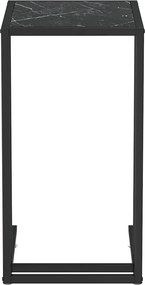 Stolek na notebook černý mramor 50 x 35 x 65 cm tvrzené sklo 331651