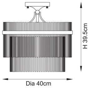 Endon 112575 - Přisazený lustr MARIETTA 3xE14/7W/230V mosaz/čirá