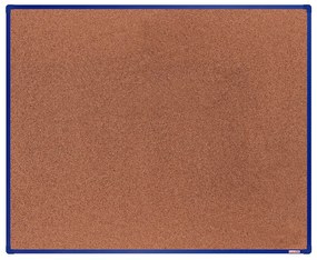 Korková nástěnka boardOK v hliníkovém rámu, 1500 x 1200 mm, modrý rám