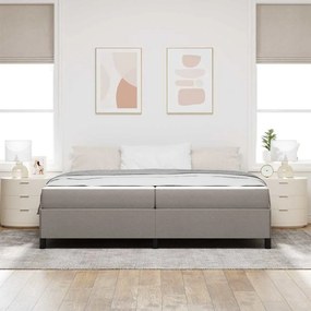 Postel s boxspringem Taupe 200 x 200 cm textil 3398889