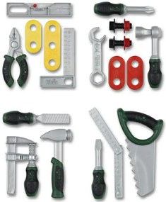 KLEIN Set plastové dětské nářádí na kartě BOSCH 4 druhy 238007