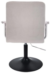 LuxuryForm Židle VERONA VELUR na černém talíři - světle šedá