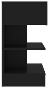 Noční stolek černý 40 x 35 x 65 cm dřevotříska - Default Title
