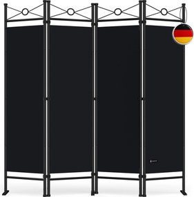 Casaria Paraván Lucca Black 180×163 cm – kovový rám, černý