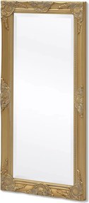 Nástěnné zrcadlo barokní styl 100 x 50 cm zlaté 243680