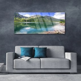 akrylový obraz Hora Jezero Krajina 125x50 cm