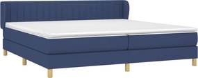 Box spring postel s matrací modrá 200x200 cm textil 3126995