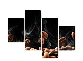 Vícedílný obraz Horká Kávová Zrna Nedostatek Nedostatek Přírodní plátno 120x75