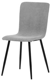 Židle jídelní, šedá látka, černý kov DCL-964 GREY2