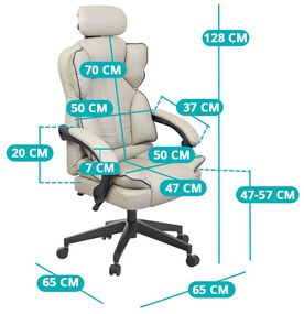 Ředitelská otočná židle LUX, ve více barvách-šedá