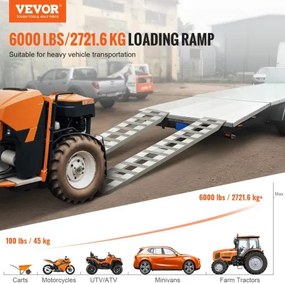 Hliníkové rampy 182,9 × 38,1 cm Kapacita nakládacích ramp 2721,6 kg 2ks