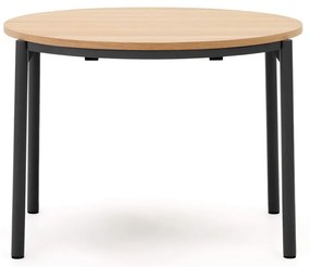 Kulatý rozkládací jídelní stůl s deskou v dubovém dekoru v přírodní barvě ø 90 cm Montuiri – Kave Home