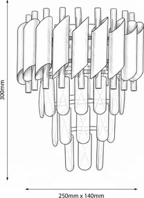 Brilagi - Nástěnné svítidlo ECLIPSE 2xE14/10W/230V zlatá