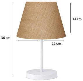 Stolní lampa AYD 1xE27/40W/230V hnědá/bílá