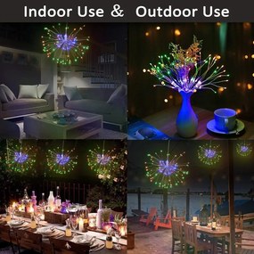LED dekorativní světlo ohňostroj, Firework, různé barvy na výběr Barva: Teplá bílá