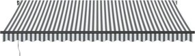 Ručně zatahovací markýza s LED antracitová a bílá 450 x 350 cm 3215813