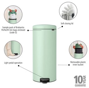 Brabantia Pedálový koš NewIcon 30L světle zelená