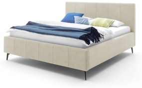 Čalouněná postel LEJSAN 160x200 s úložným prostorem, béžová