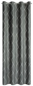 ZATEMŇOVACÍ ZÁVĚS NA KROUŽCÍCH PIERRE CARDIN MARGO 140X250 CM SVĚTLEŠEDÁ
