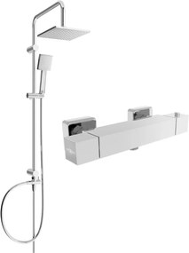 Mexen Tord sprchový set s dešťovou sprchou a termostatickou sprchou Cube, chromová, 77200200-00