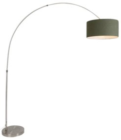 Oblouková lampa ocelová s ochranným krytem mechově zelené barvy 50/50/25 - XXL